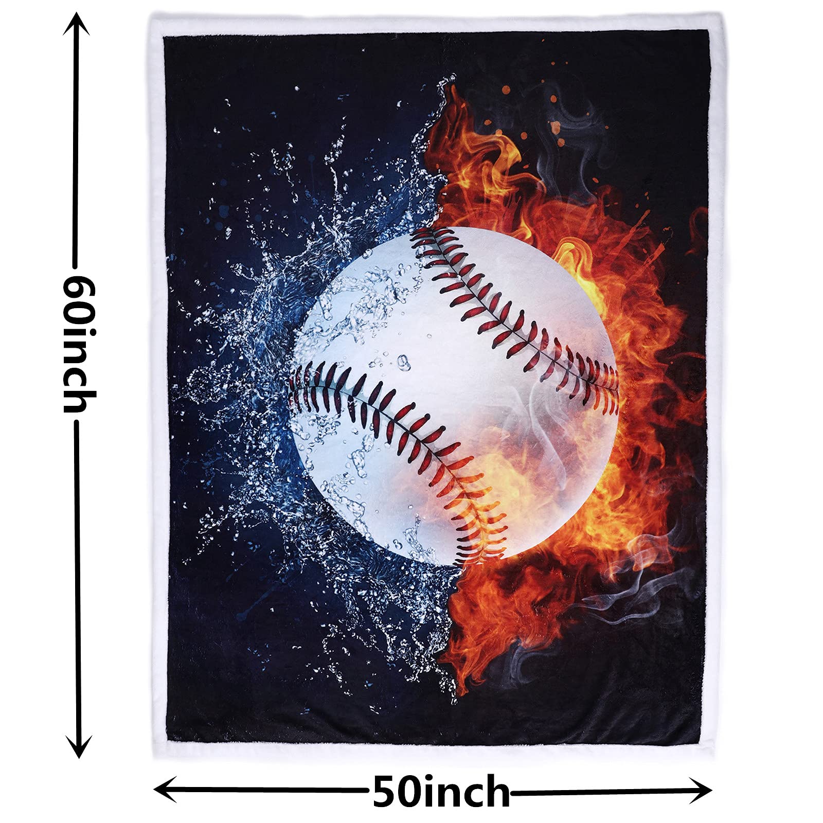 Sviuse Baseball Blanket Baseball Gifts for Boys and Adults Baseball Stuff for Baseball Lover Soft Sports Fleece Throw Blanket Baseballs Printed Blanket All Season (50"x60")