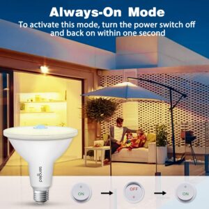 Sengled Outdoor Flood Light Bulbs Motion Activated, Motion Sensor Light Bulbs, PAR38 Led Porch Lights with Dusk to Dawn Sensor, Waterproof, 3000K Warm White, 1500LM, 4 Pack