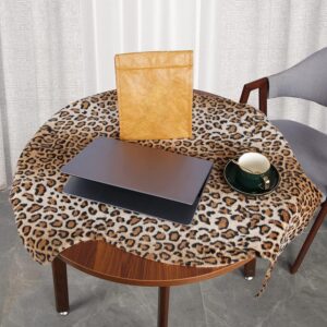 MACEVIA Leopard Rug Cheetah Print Rug Area Carpet Cute Western Decor Animal Skin Rugs for Living Room Bedroom Non-Slip 43.3" L x 29.5" W(3.6ft x 2.4ft)