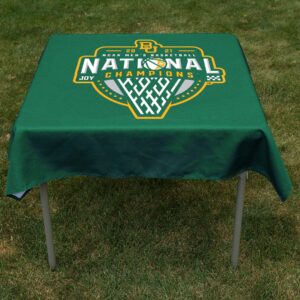 Baylor BU Bears 2021 College Basketball Champions Logo Tablecloth or Table Overlay