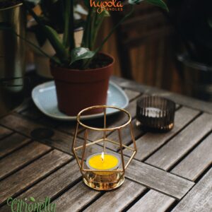 Hyoola Citronella Candles in Aluminum Cup - 6 Pack - Scented Candles Citronella - 4 Hour Burn Time - 1" x 2 Citronella Candle Outdoor and Indoor Use - Made in Europe