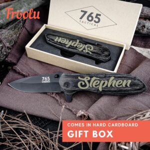 Engraved Pocket Knife Gift for Men - Personalized Chritmas from Son, Daughter, Wife for Husband, Dad, Brother, Grandpa, Boyfriend - Perfect for Fishing, Camping, Hunting, edc