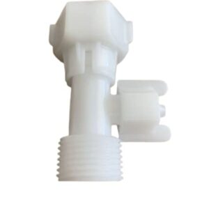 LeonKing Bidet US Plastic T adapter 7/8"(15/16"), 1/4" inch hose attachment side 3 way connector with rubber washer