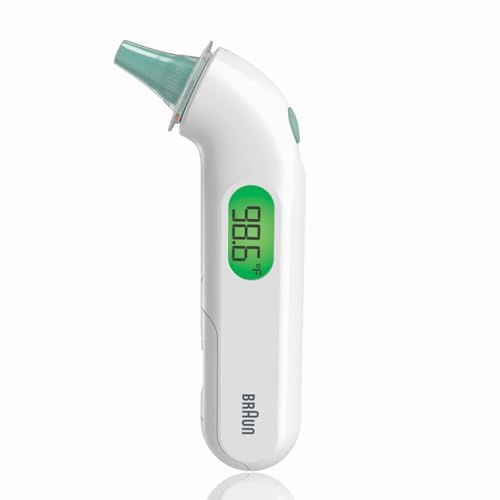 Braun ThermoScan 4 Digital Ear Thermometer, Professional Accuracy with Color Coded and Audio Fever Guidance for Babies, Toddlers, Kids and Adults, FSA and HSA Eligible