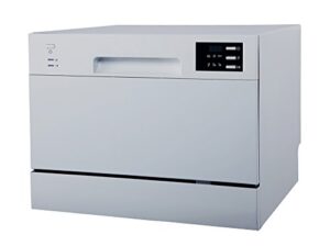 spt sd-2225dsa energy star countertop dishwasher with delay start & led – silver