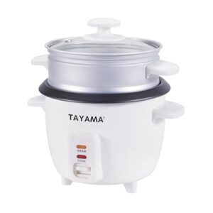 Tayama Rice Cooker with Steam Tray 8 Cups, White (RC-8R)