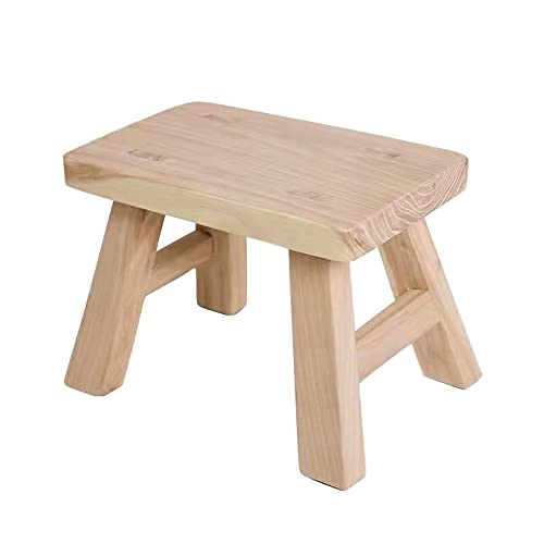 Golden Sun WM Unfinished Step Stool Footstool Wooden 11 inch for Kids Adults Plant Stand Plant Stand Fishing Stool Wood Small