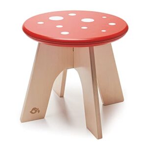 tender leaf toys - toadstool - adorable colorful solid wood stool for kids age 3+