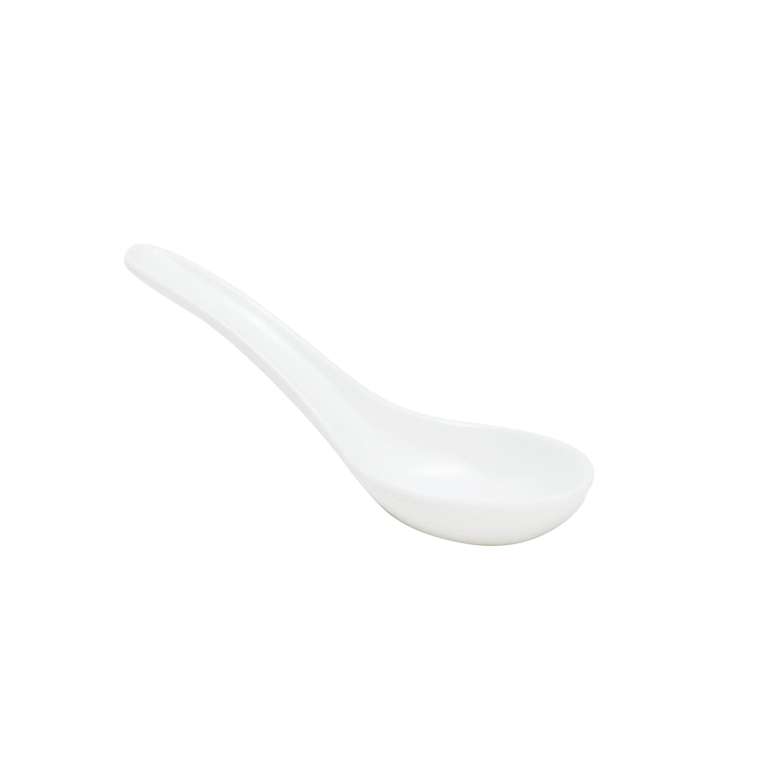 Melamine Rice Spoon for Noodles, Ramen, Miso Soup, Won Ton (1.5 x 5 In, 12 Pack)