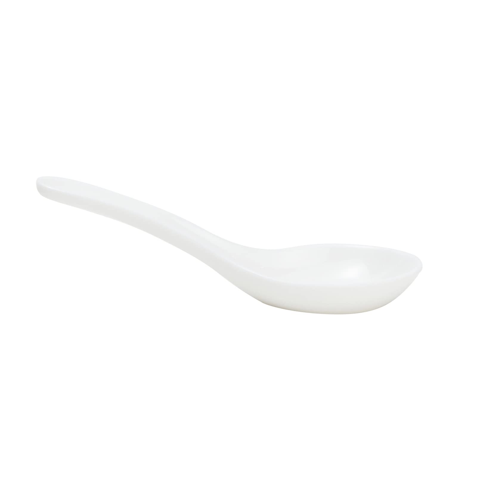 Melamine Rice Spoon for Noodles, Ramen, Miso Soup, Won Ton (1.5 x 5 In, 12 Pack)