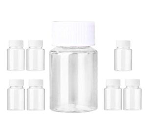 duehut hllmx 8 pcs plastic clear empty bottle pill bottle container chemical reagent bottle liquid bottle solid powder bottle 20ml