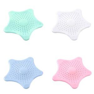 HLLMX, LLMX 4 PCS Starfish Hair Catcher Bathroom Drainage Net Kitchen Filter Cover Bathtub Drainage Net Hair Catcher Is Used To Prevent Blockage Of Kitchen And Bathroom Drainage Outlets