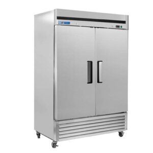 kratos commercial refrigerator - premium 2 solid doors reach-in refrigerator 54" w, 49 cu ft stainless steel (69k-888hc)