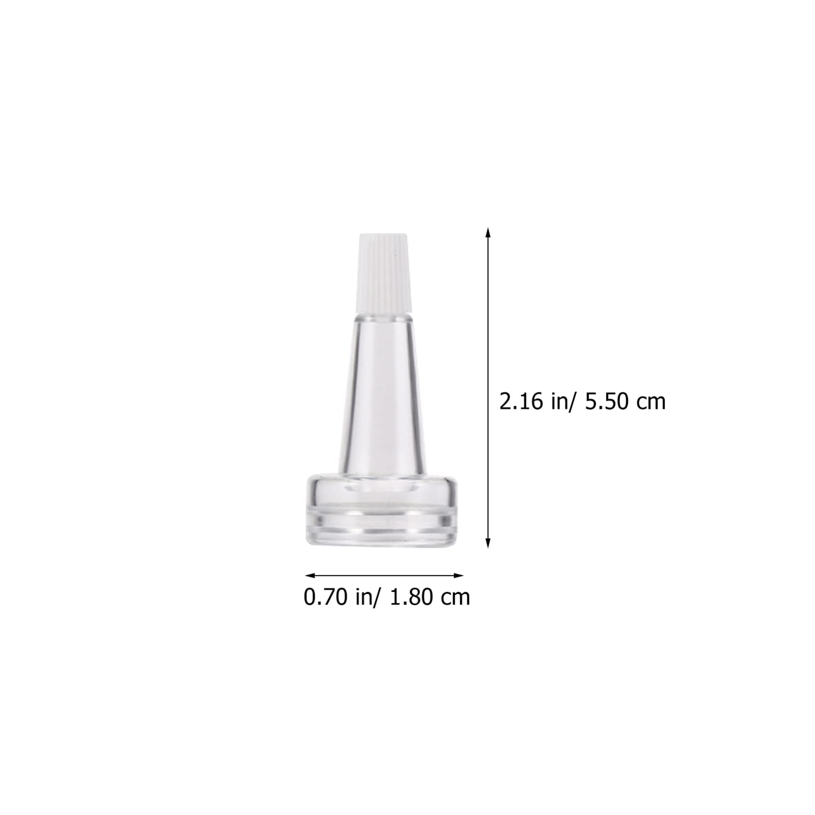 Beaupretty 100Pcs Glass Dropper Cap Serum Vial Trumpet Dropper Head Cap Eye Dropper Bottle Cap for Travel Test Sample Perfume Bottle