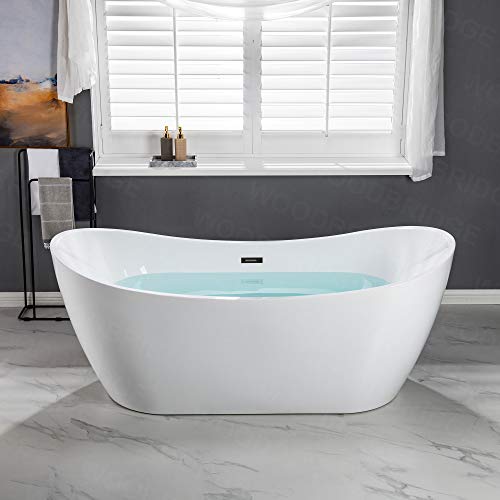 WOODBRIDGE BTA1517-MB-Drain-&O Bathtub, Matte Black