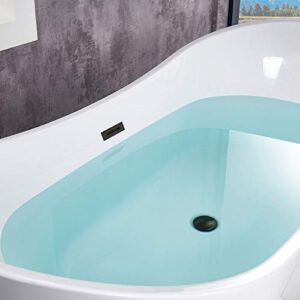 WOODBRIDGE BTA1517-MB-Drain-&O Bathtub, Matte Black