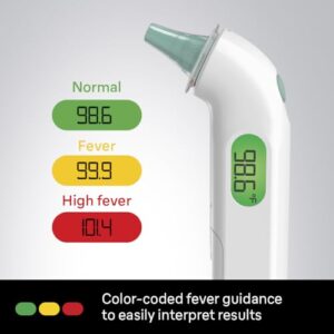 Braun ThermoScan 4 Digital Ear Thermometer, Professional Accuracy with Color Coded and Audio Fever Guidance for Babies, Toddlers, Kids and Adults, FSA and HSA Eligible