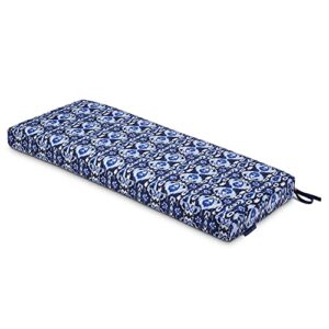 vera bradley by classic accessories water-resistant patio bench cushion, 54 x 18 x 3 inch, ikat island, patio furniture cushions