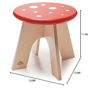 Tender Leaf Toys - Toadstool - Adorable Colorful Solid Wood Stool for Kids Age 3+