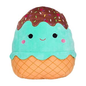 squishmallow kellytoys - 12 inch (30cm) - maya the mint ice cream - super soft plush toy animal pillow