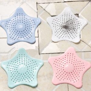 HLLMX, LLMX 4 PCS Starfish Hair Catcher Bathroom Drainage Net Kitchen Filter Cover Bathtub Drainage Net Hair Catcher Is Used To Prevent Blockage Of Kitchen And Bathroom Drainage Outlets