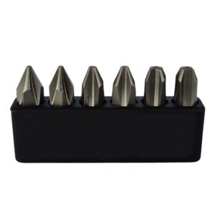 jis b4633 1/4" hex screw driver bits | made in japan (+1 +2 +3 x 25.4mm - 6 pcs)