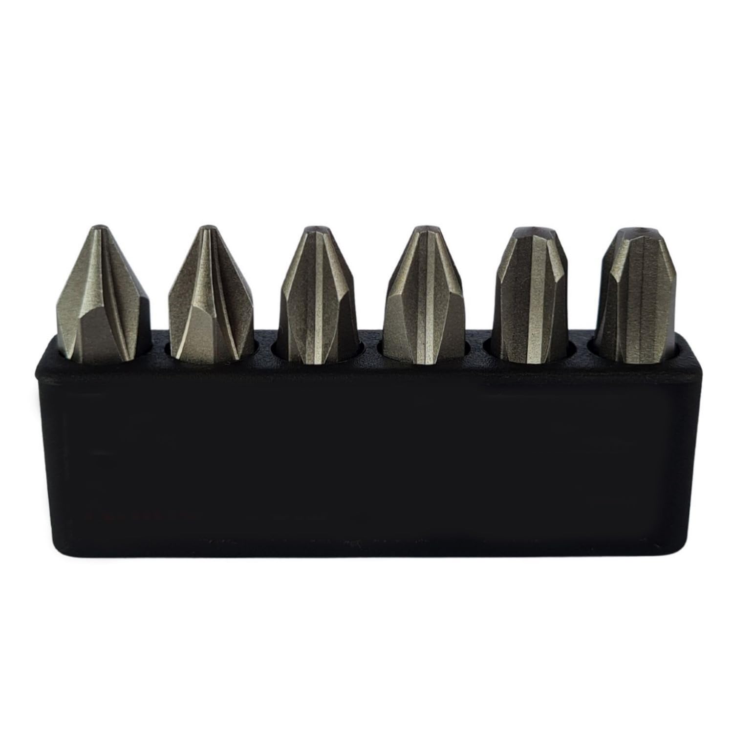 JIS B4633 1/4" Hex Screw Driver Bits | Made in Japan (+1 +2 +3 X 25.4mm - 6 Pcs)