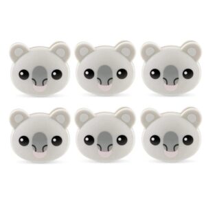 kikkerland - set of 6 koala shaped bags clips