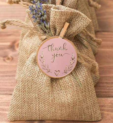 Pink Forest Thank You Sticker , Wedding Souvenirs Seal Lable , 500pcs Romantic Pink Bronzing Sticker for Greeting Cards, Flower Bouquets , Mailers Bag