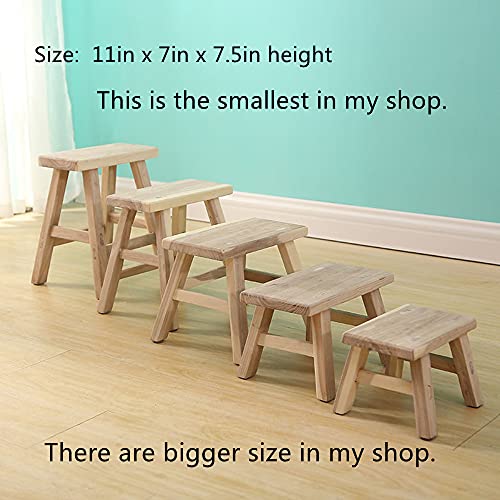 Golden Sun WM Unfinished Step Stool Footstool Wooden 11 inch for Kids Adults Plant Stand Plant Stand Fishing Stool Wood Small