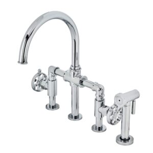 kingston brass ks2331rx belknap bridge kitchen faucet, polished chrome