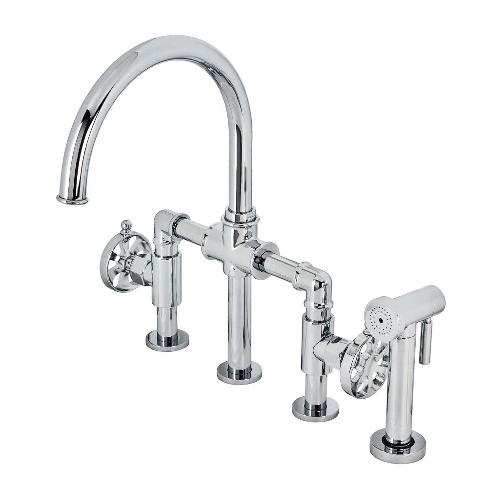 Kingston Brass KS2331RX Belknap Bridge Kitchen Faucet, Polished Chrome