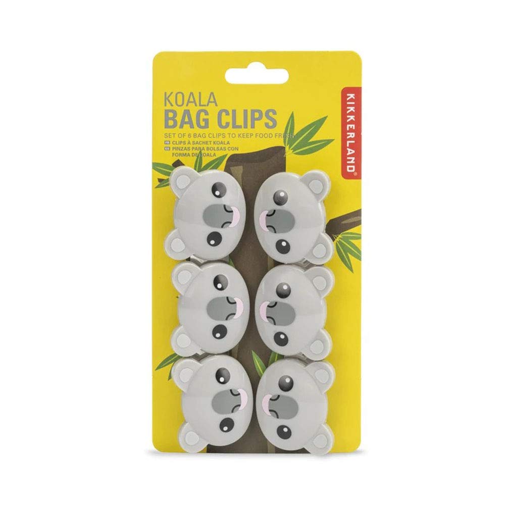 Kikkerland - Set of 6 Koala Shaped Bags Clips