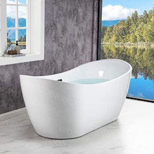 WOODBRIDGE BTA1517-MB-Drain-&O Bathtub, Matte Black