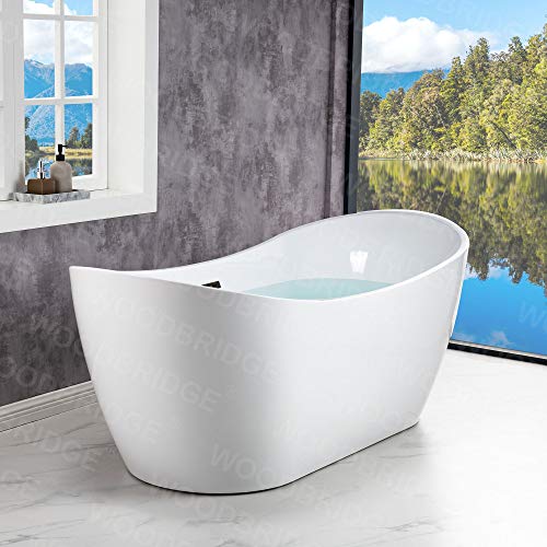 WOODBRIDGE BTA1517-MB-Drain-&O Bathtub, Matte Black