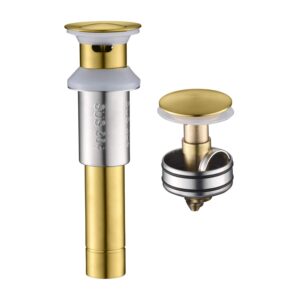 bathroom sink drain stopper bathroom pop up drain with overflow vessel sink lavatory vanity pop up sink drain with strainer basket brushed gold