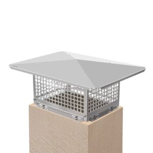 vevor chimney cap, 17" x 29" flue caps, 304 stainless steel fireplace chimney cover, adjustable metal spark arrestor with bolts screws, mesh chimney flue cover for outside existing clay flue tile