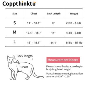 Coppthinktu Cat Professional Recovery Suit for Abdominal Wounds or Skin Diseases, Cat Surgery Recovery Suit, E-Collar Alternative, Soft Kitten Spay Recovery Suit Anti Licking Wounds