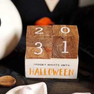 Mud Pie Multi Holiday Countdown Block Set, 3.5" x 4"