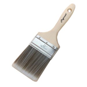 magimate flat paint brush soft bristle 3 inch wide wooden stain brush for walls, furniture, chalk and fence, utility household paint brush