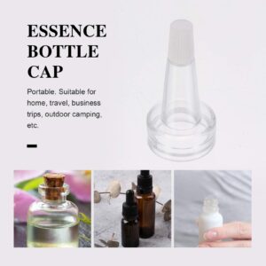 Beaupretty 100Pcs Glass Dropper Cap Serum Vial Trumpet Dropper Head Cap Eye Dropper Bottle Cap for Travel Test Sample Perfume Bottle