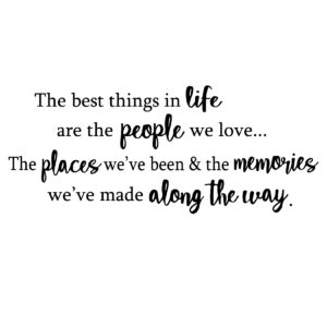 the best things in life are the people we love the places we've been and the memories vinyl wall decal quotes inspirational sayings wall art living room wall stickers home decoration