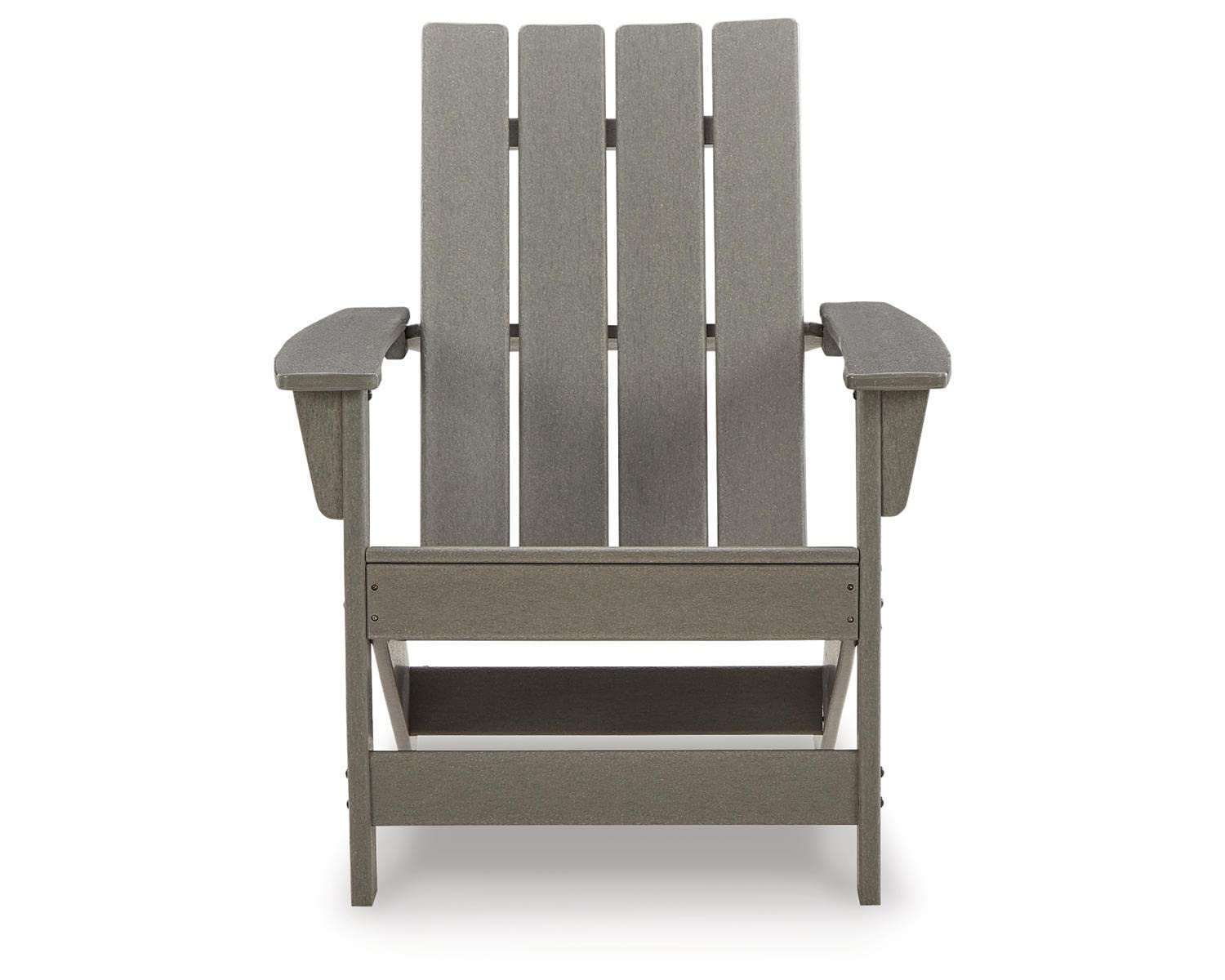 Signature Design by Ashley Visola Outdoor Patio HDPE Weather Resistant Adirondack Chair, Gray