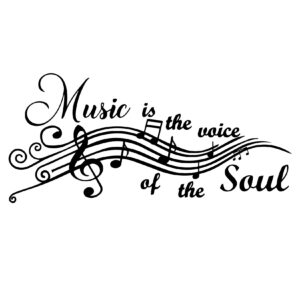 music is the voice of the soul vinyl wall decals quotes sayings music symbols words arts lettering for music room