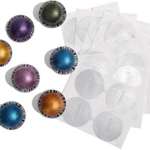 Geesta Reusable Aluminum Foil Seals Lid Compatible with Nespresso Vertuoline Capsule-240 Pcs