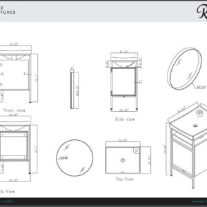 Fine Fixtures Rubik 24" Single Bathroom Vanity Set