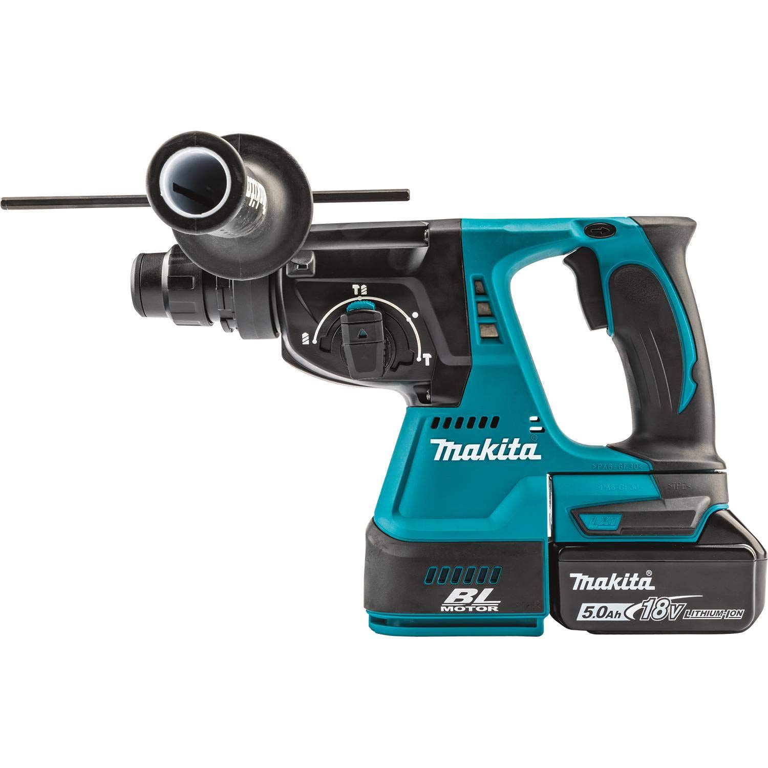 Makita XRH011TWX 18V LXT® Lithium-Ion Brushless Cordless 1" Rotary Hammer Kit, accepts SDS-PLUS bits, w/HEPA Dust Extractor Attachment (5.0Ah)