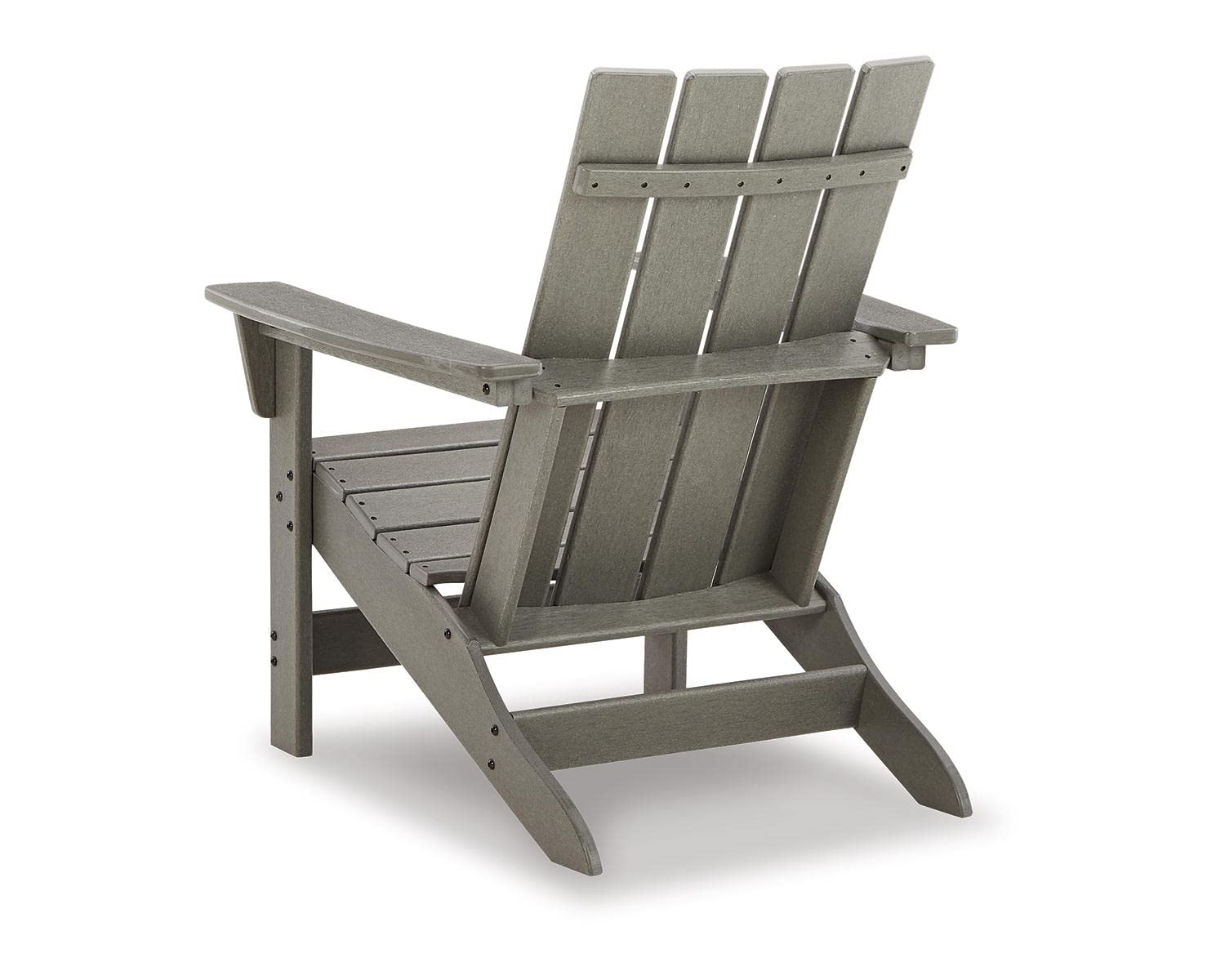 Signature Design by Ashley Visola Outdoor Patio HDPE Weather Resistant Adirondack Chair, Gray