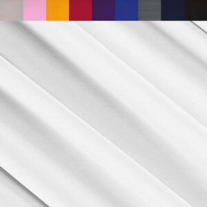 fabricla ity fabric polyester spandex, 2 way stretch, 58" - 60" wide (1 yard) - white