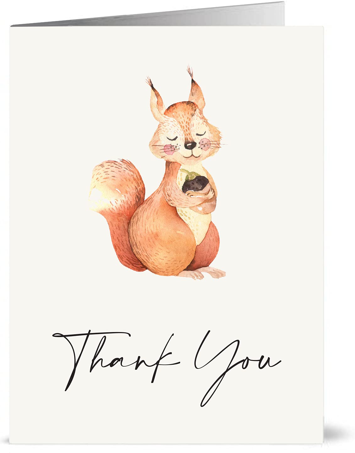 the lazy panda card company 20 x Watercolor Animal Thank You Cards with Envelopes